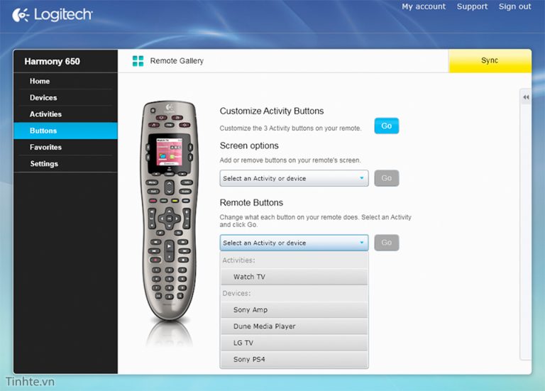 Logitech Harmony 665 - Điều khiển đa năng hỗ trợ 10 thiết bị - Gu Công Nghệ