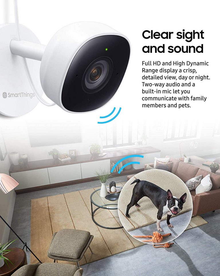 Samsung SmartThings Cam, Full HD 1080p, nói chuyện 2 chiều, lưu cloud ...