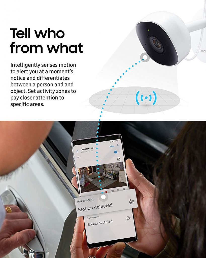 Samsung SmartThings Cam, Full HD 1080p, nói chuyện 2 chiều, lưu cloud ...