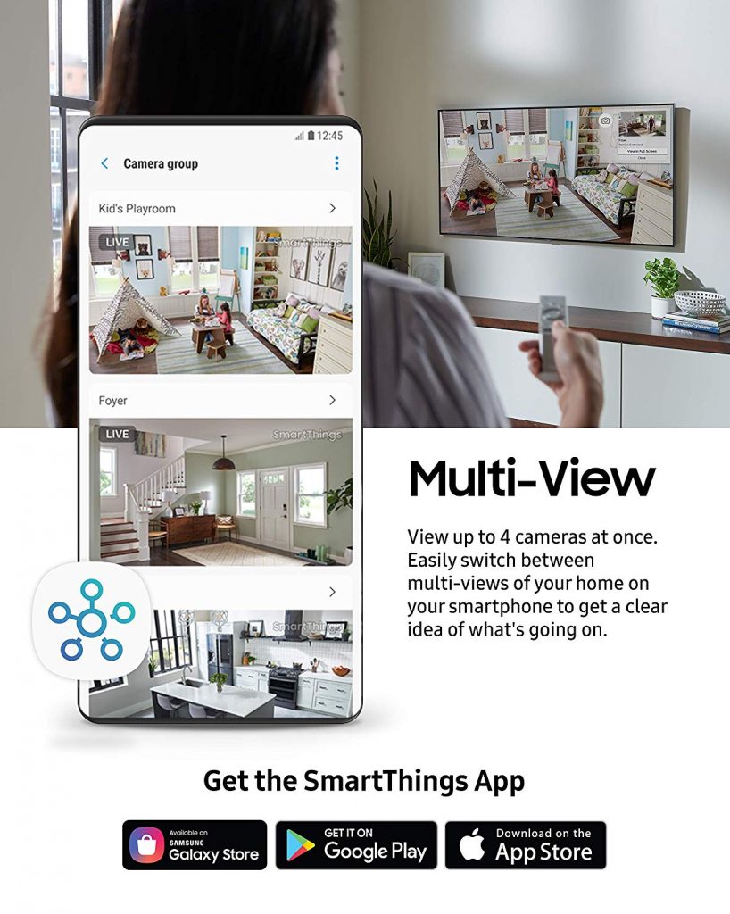 Samsung SmartThings Cam, Full HD 1080p, nói chuyện 2 chiều, lưu cloud ...