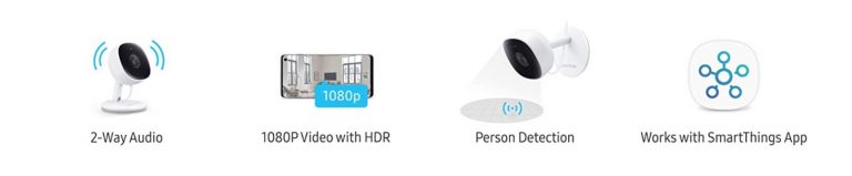 Samsung SmartThings Cam, Full HD 1080p, nói chuyện 2 chiều, lưu cloud ...