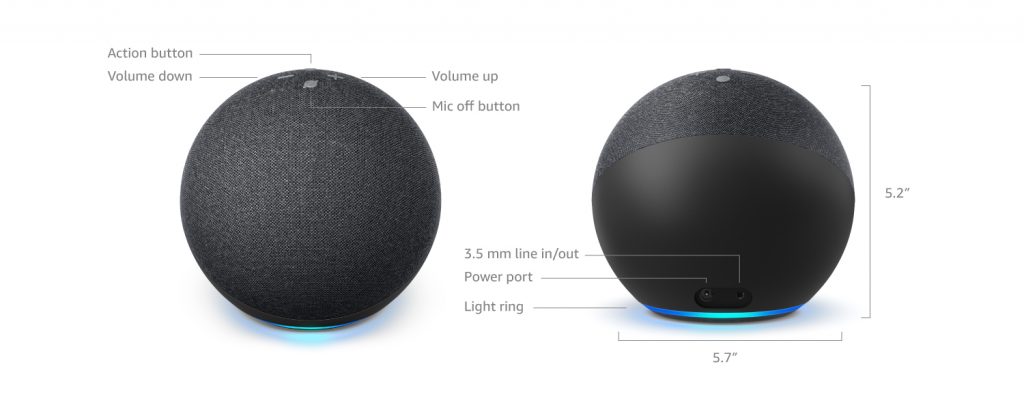 Amazon Echo (gen 4), loa thông minh cao cấp mới nhất, tích hợp trung ...