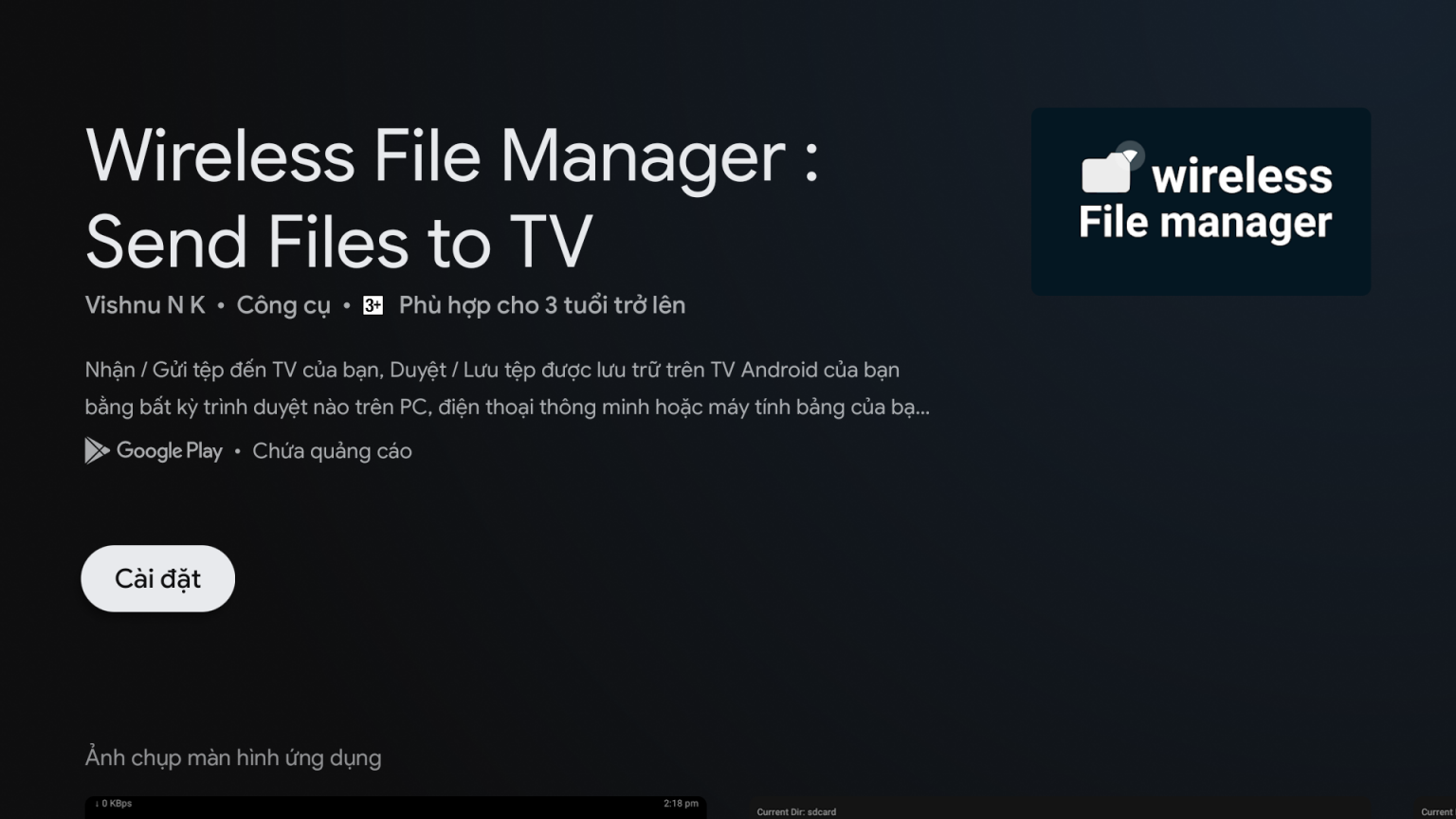 Cài đặt ứng dụng bất kỳ bằng file .APK trên Google TV với Wireless File ...