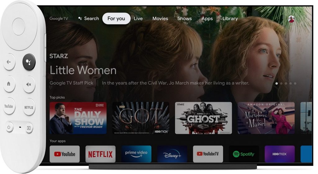 Google Chromecast with Google TV 4K, giao diện Tiếng Việt