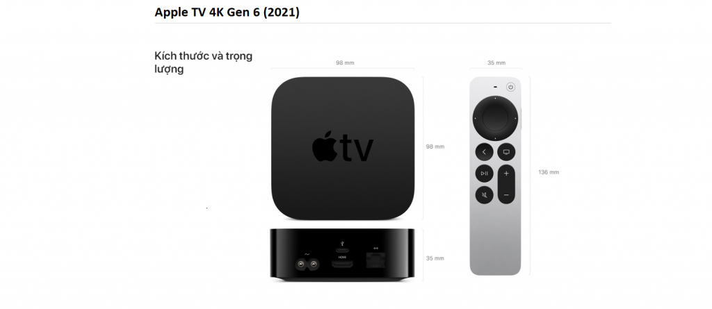 Apple TV 4K Gen 6 (Phiên bản mới nhất) Full Box - Smart HomeKit