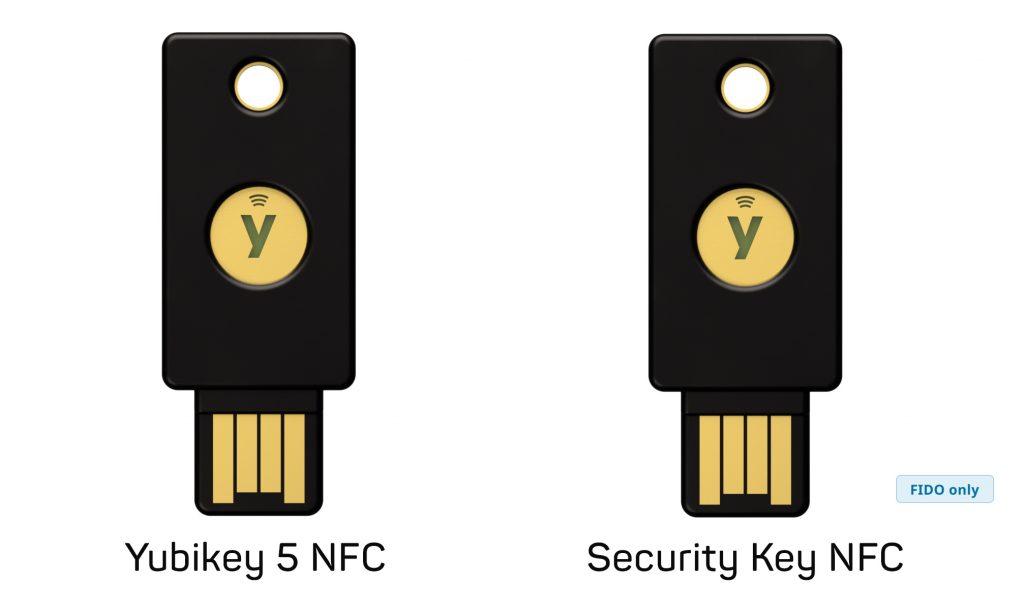 Phân biệt khóa bảo mật Yubikey 5 NFC và Security Key NFC - Gu Công Nghệ