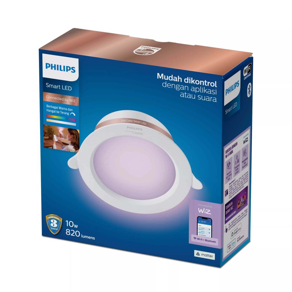 Philips WiZ Downlight RGB - Đèn âm trần 16 triệu màu - Gu Công Nghệ