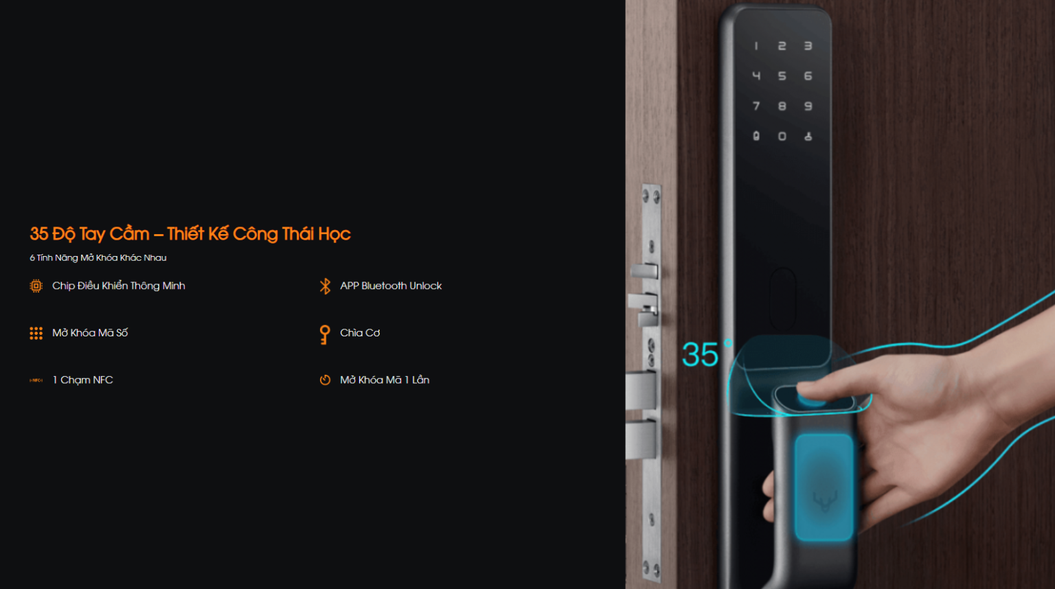 Khóa cửa vân tay Lockin S30 Pro - Tích hợp chuông cửa - Gu Công Nghệ