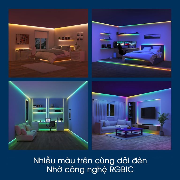 Đèn LED dây Philips WiZ RGBIC dài 5m - 20m, 16 triệu màu