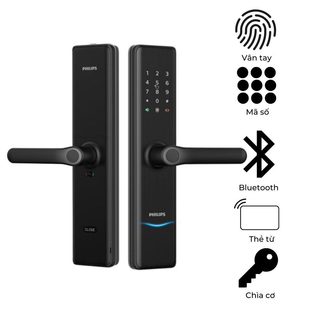 Khoá cửa vân tay Philips 7300 - Bluetooth - Gu Công Nghệ